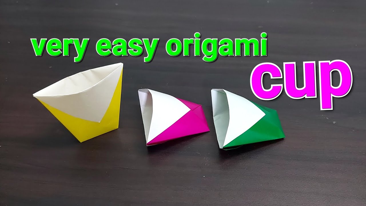 how to make very easy origami cup 🍵 - YouTube