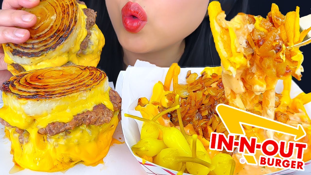 In-N-Out Burger Flying Dutchman with Grilled Onions and Animal Style ...