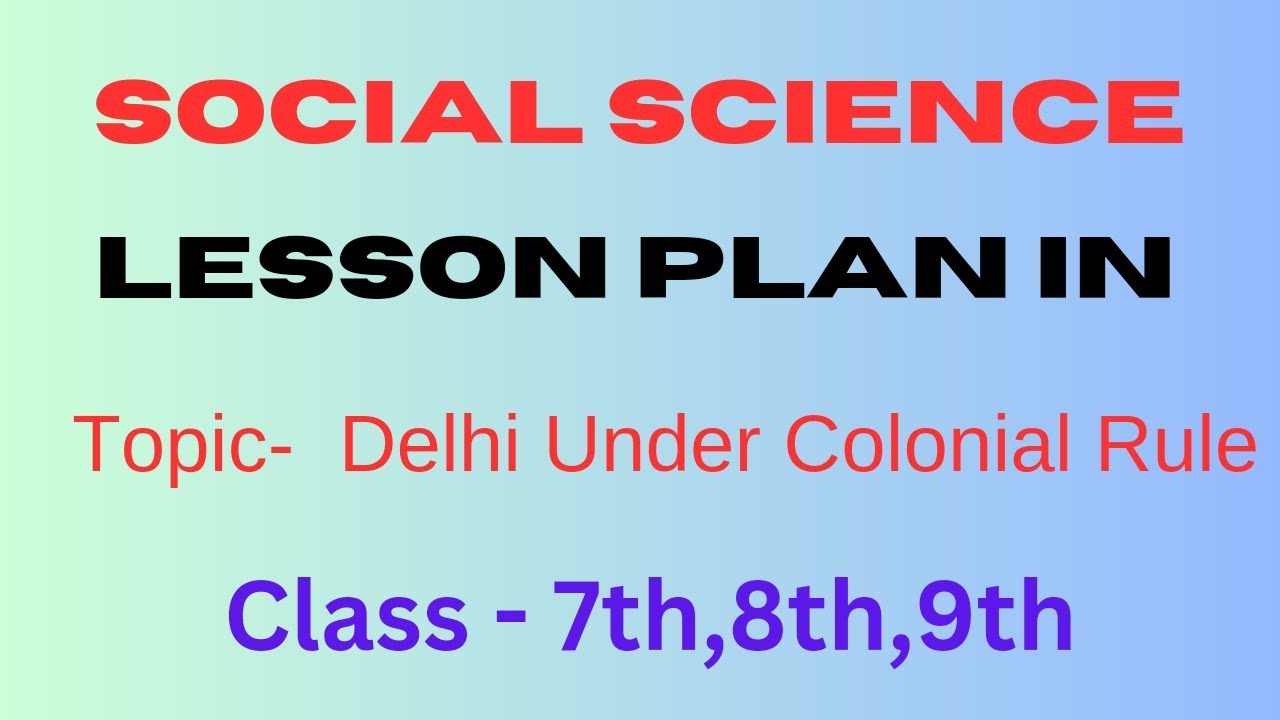 Social science daily lesson plan diary pdf in english| Class-7/8/9 ...