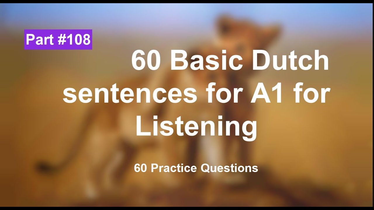 Online Dutch course part 108 – Vocabulary for beginners - YouTube