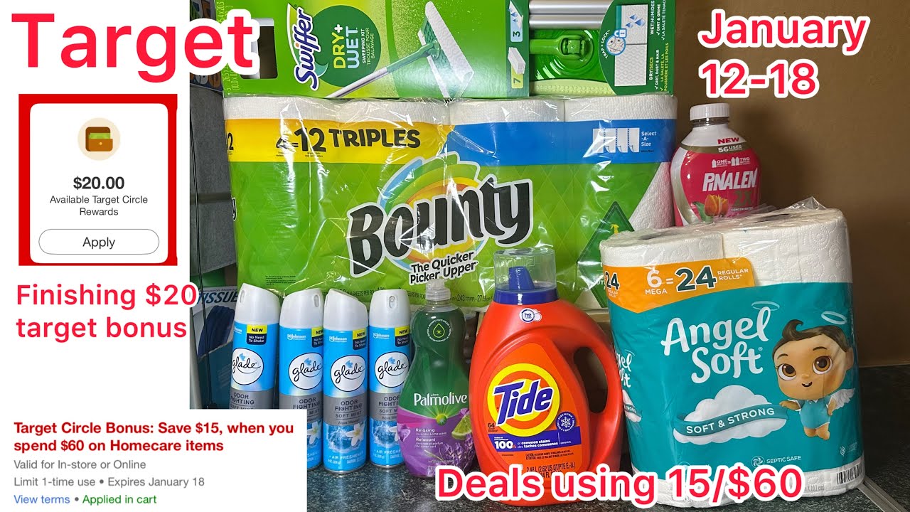 Target Couponing January 12-18|| Easy deal using 15/60 target bonus ...
