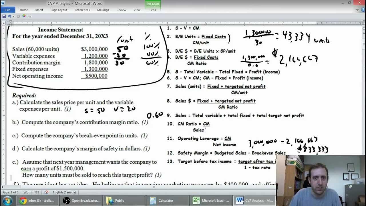Cost Volume Profit Analysis - Part 1 - The Basics - Management ...