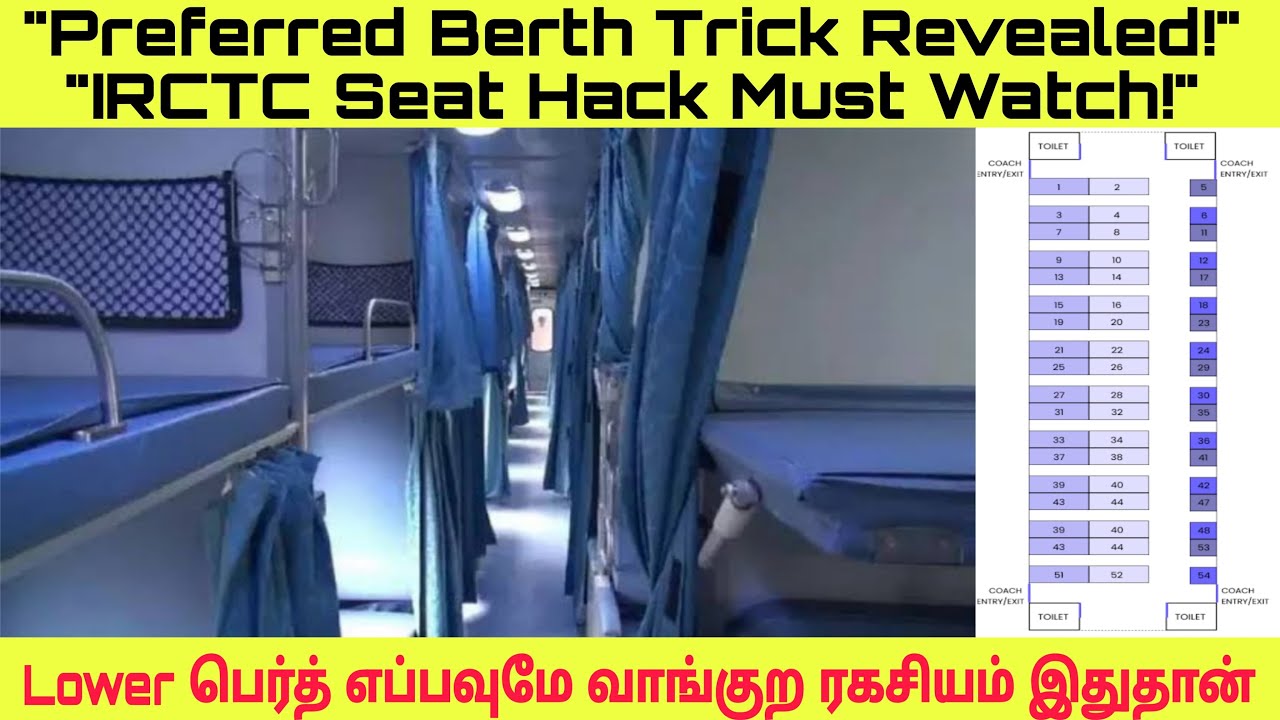 Full Comparison of Lower, Middle, Upper & Side Berths!"🧠 IRCTC Seat ...