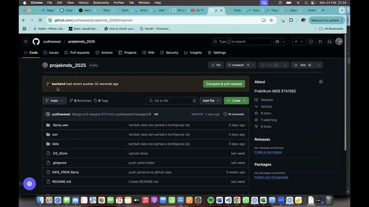 Tutorial menggunakan Github pada R : Push and Pull request - YouTube