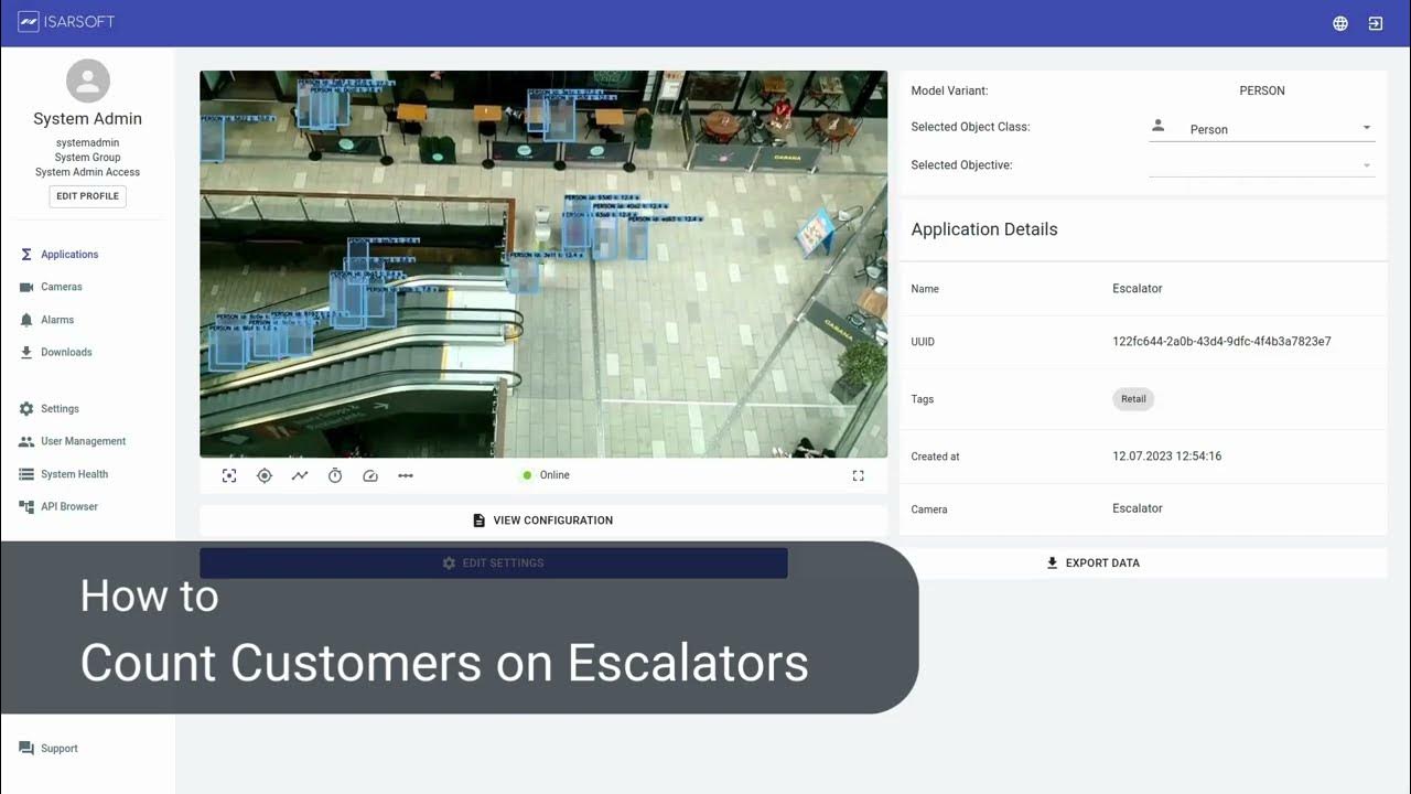 Isarsoft Perception | How to Count Customers on Escalators - YouTube