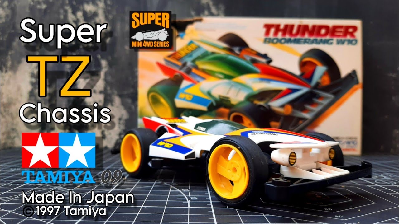 TAMIYA MINI 4WD THUNDER BOOMERANG W10 SUPER TZ CHASSIS STB | 48 - YouTube