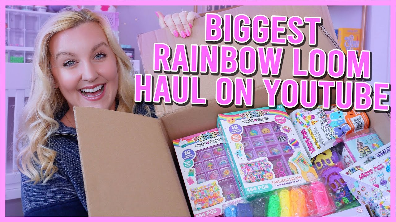 OPENING THE BIGGEST RAINBOW LOOM SURPRISE BOX 🫶🏻💗⚡️ HUGE RAINBOW LOOM ...