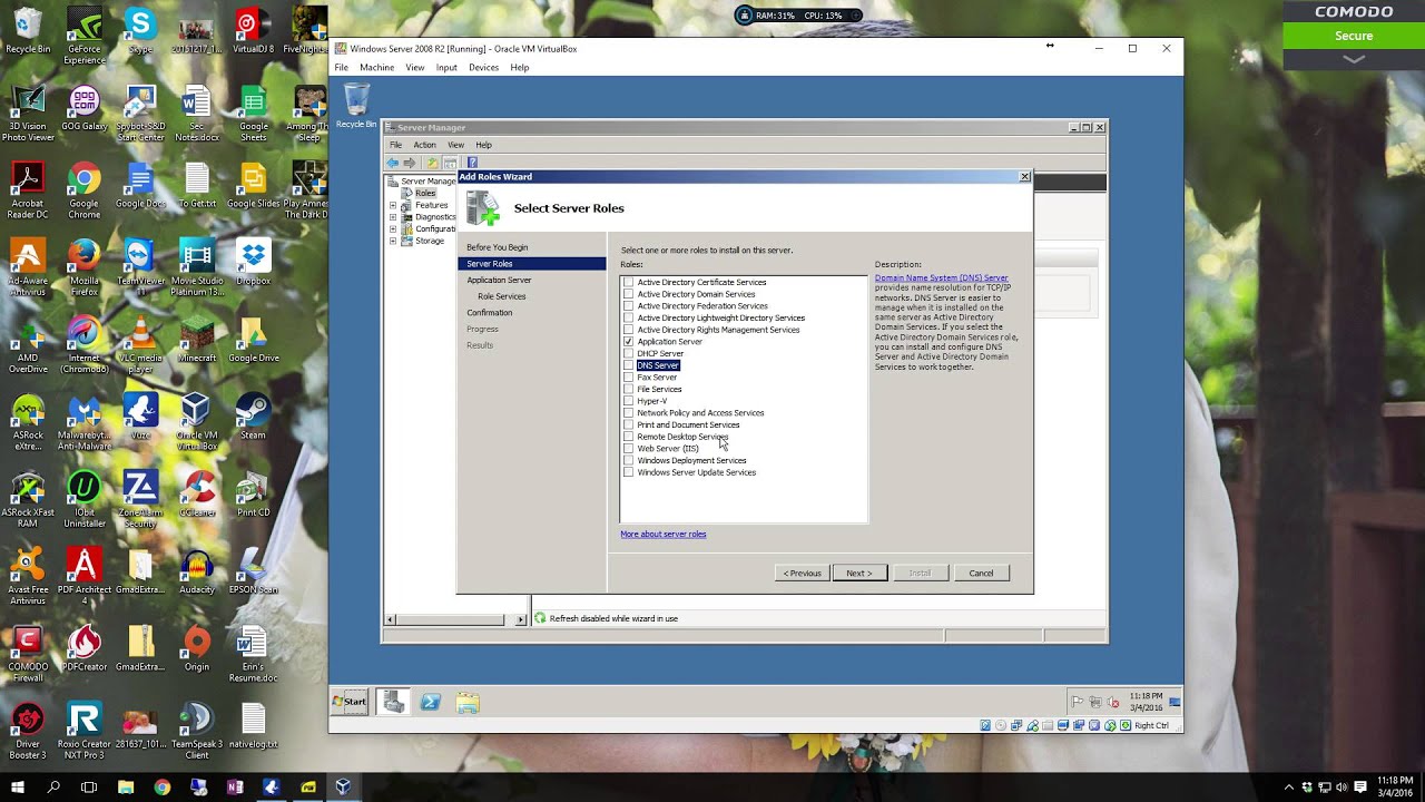 How to setup Roles and Hyper V in WIndows Server 2008 R2 - YouTube
