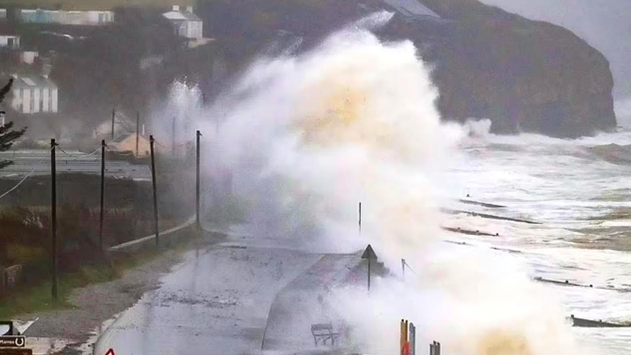 A powerful storm hits the UK and Ireland, causing destruction and ...
