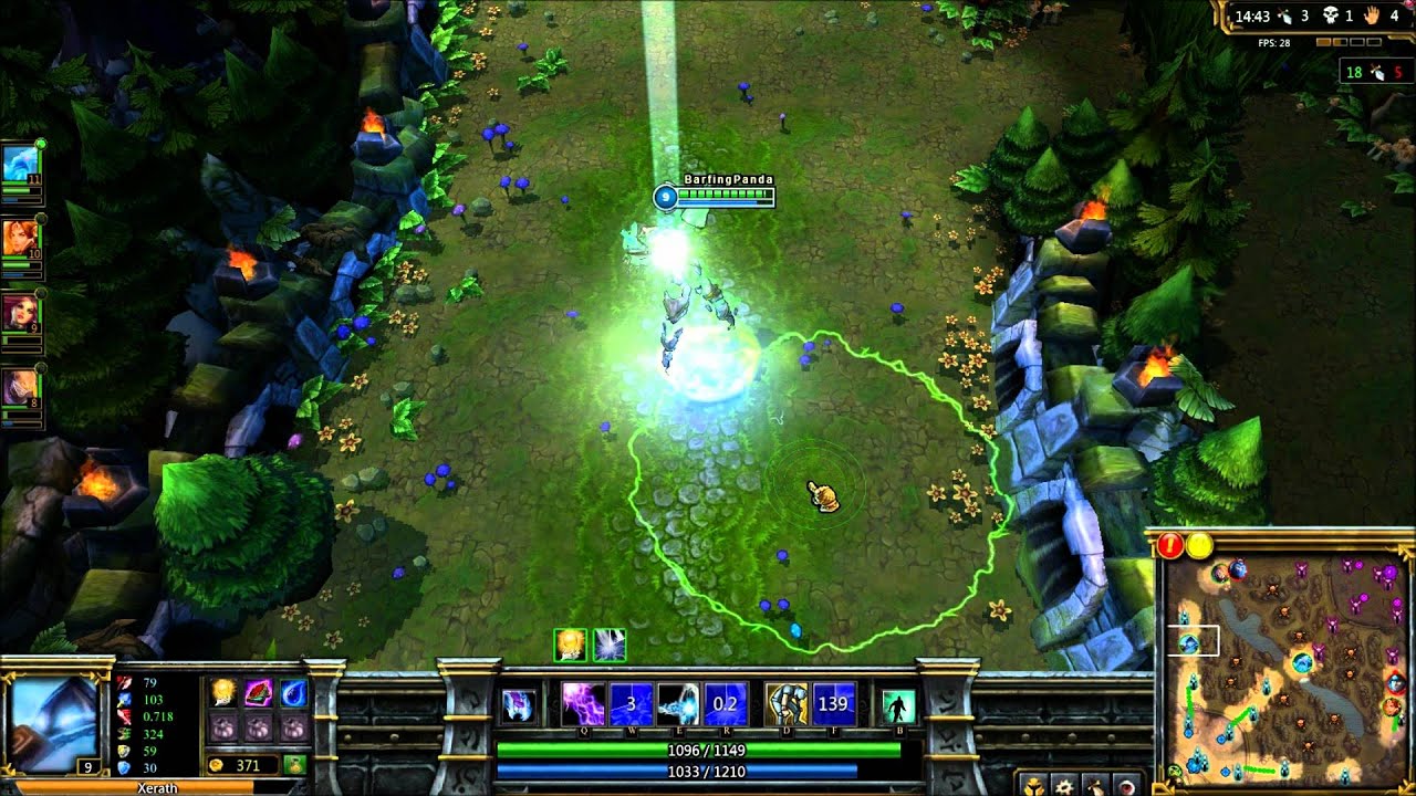 League of Legends - Redone RuneBorn Xerath skin Gameplay - YouTube