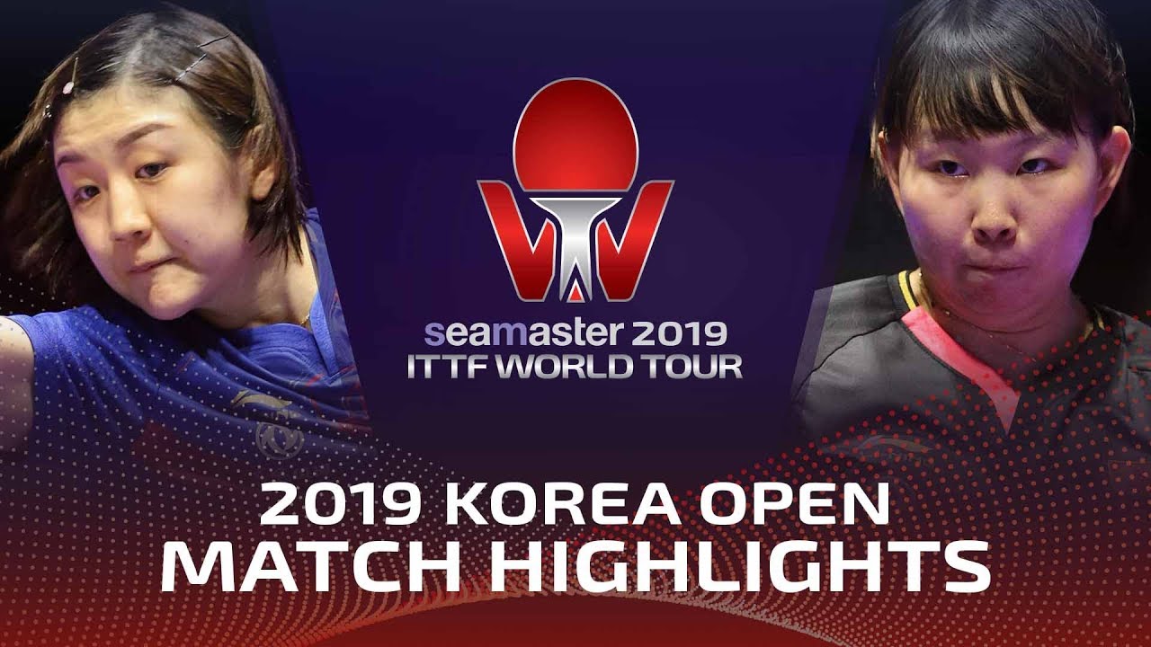 Zhu Yuling vs Chen Meng | 2019 ITTF Korea Open Highlights (1/4) - YouTube