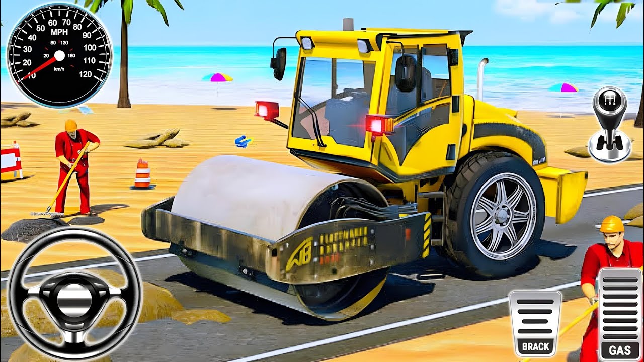 Highway Construction Simulator || Construction Vehicles Builder Road ...