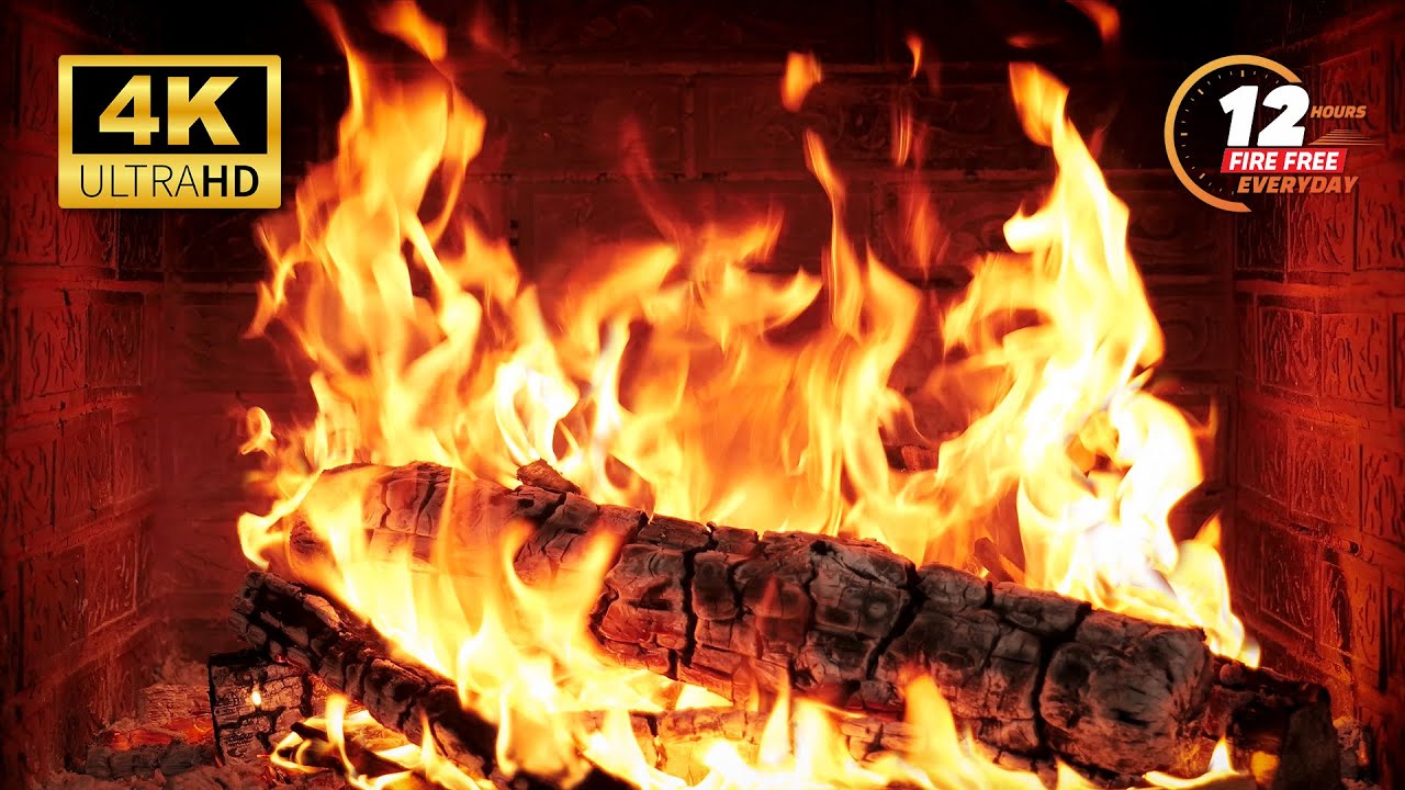 🔥 Virtual Fireplace 4K. Relaxing Crackles & Warm Glow for Focus ...