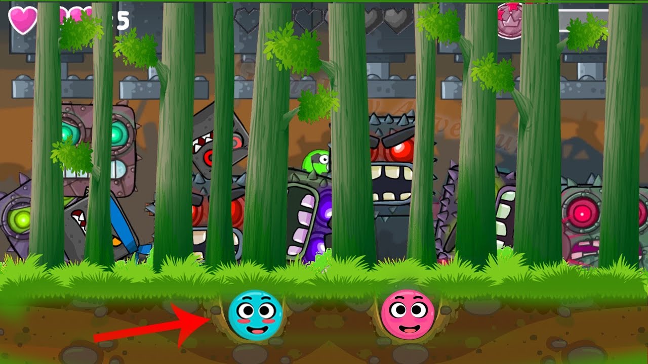 BLUE BALL VS PINK BALL OF LOVE BALLS 'FUSION BATTLE' with ALL 5 BOSS ...