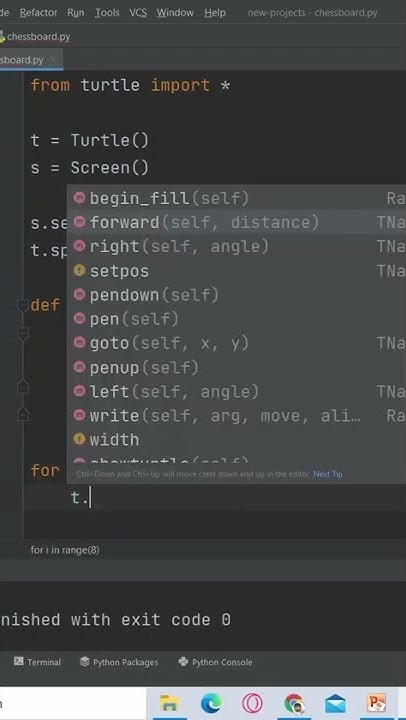 Create Chessboard Using Python Turtle Graphics Shorts Youtube