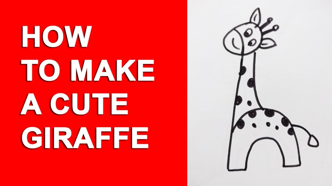 How to draw Giraffe I Giraffe Drawing I Giraffe drawing from basic ...