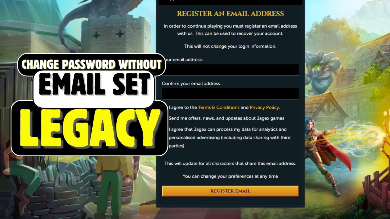 How To Change Legacy OSRS Password Without Setting Email | No Jagex ...