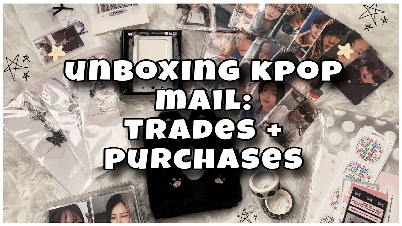 Unboxing kpop mail #1 | photocard trades + purchases - YouTube