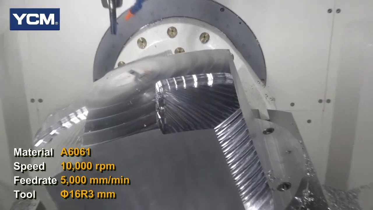 YCM Machine Tools Demo Cut: UV650 5 Axis Vertical Machining Center ...