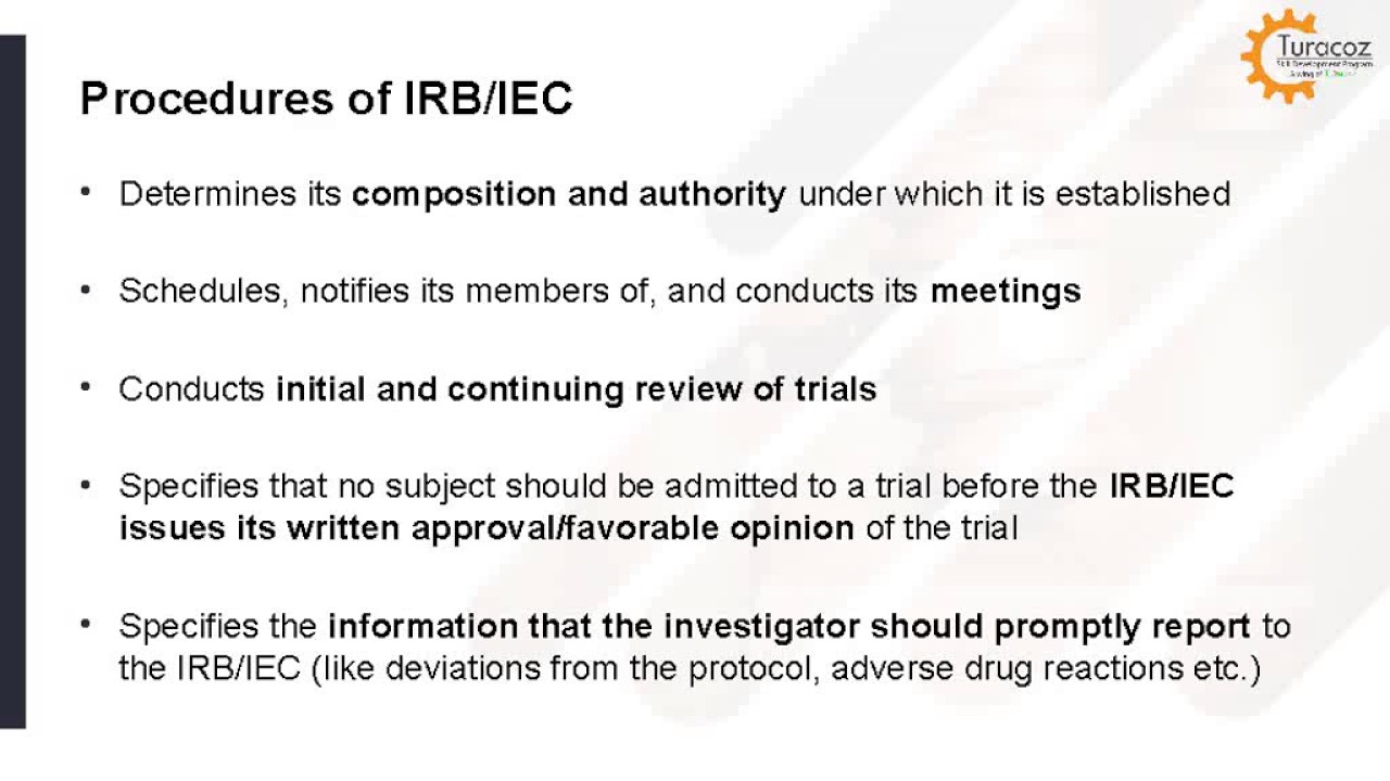 INSTITUTIONAL REVIEW BOARD/INDEPENDENT ETHICS COMMITTEE (IRB/IEC) - YouTube