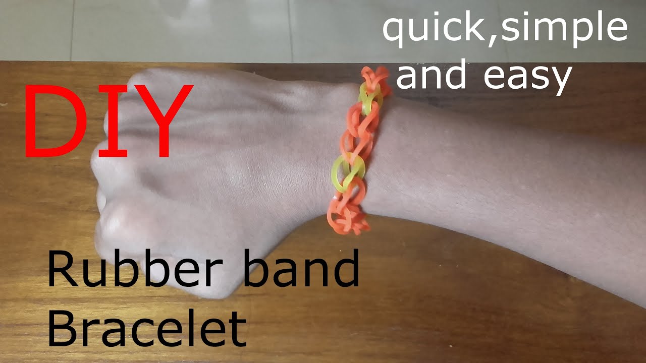 DIY Rubber band BRACELET # how to - YouTube