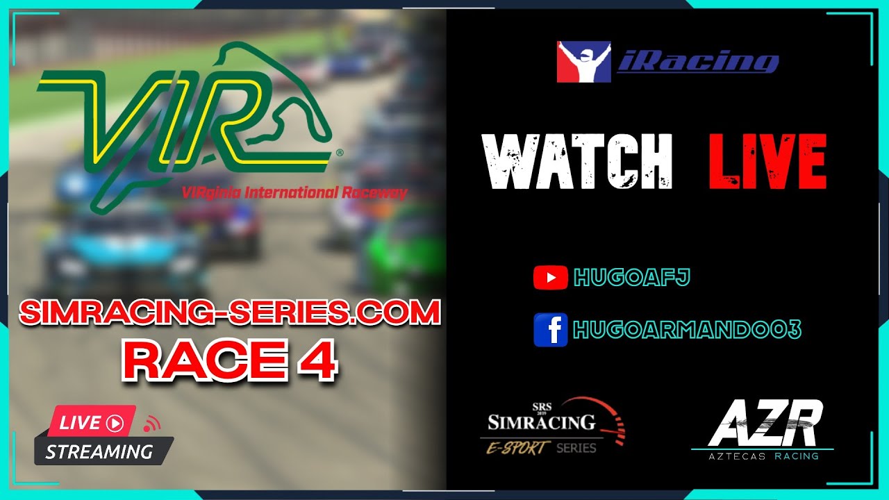 EN VIVO - simracing-series.com Race 4 / Virginia / GT3 / AZR - YouTube