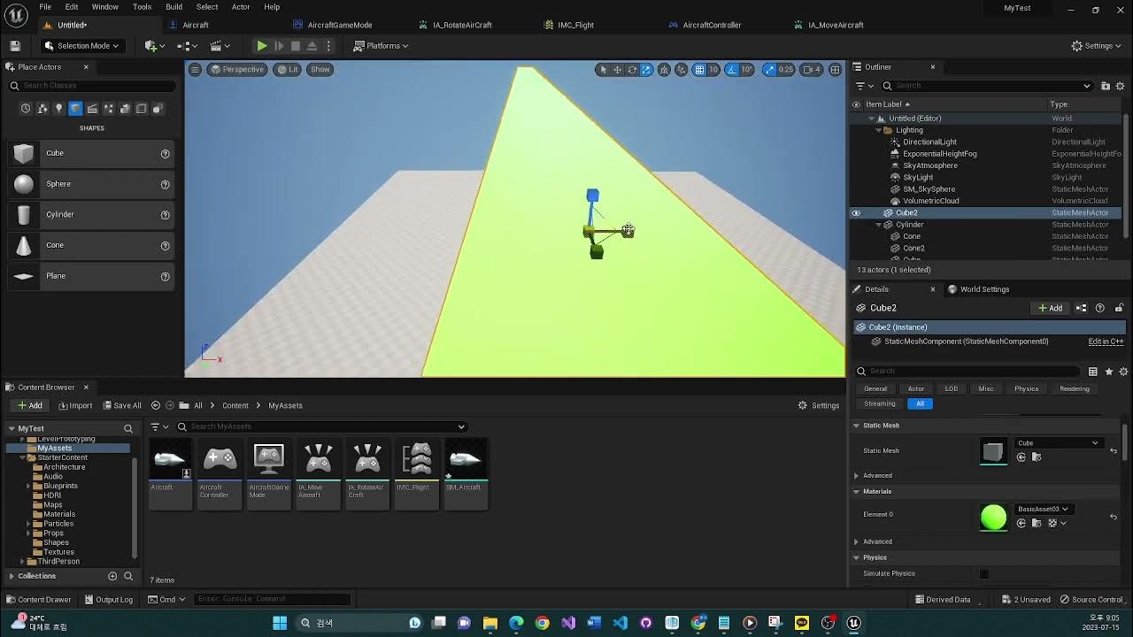 Unreal BluePrint Aircraft Game - YouTube