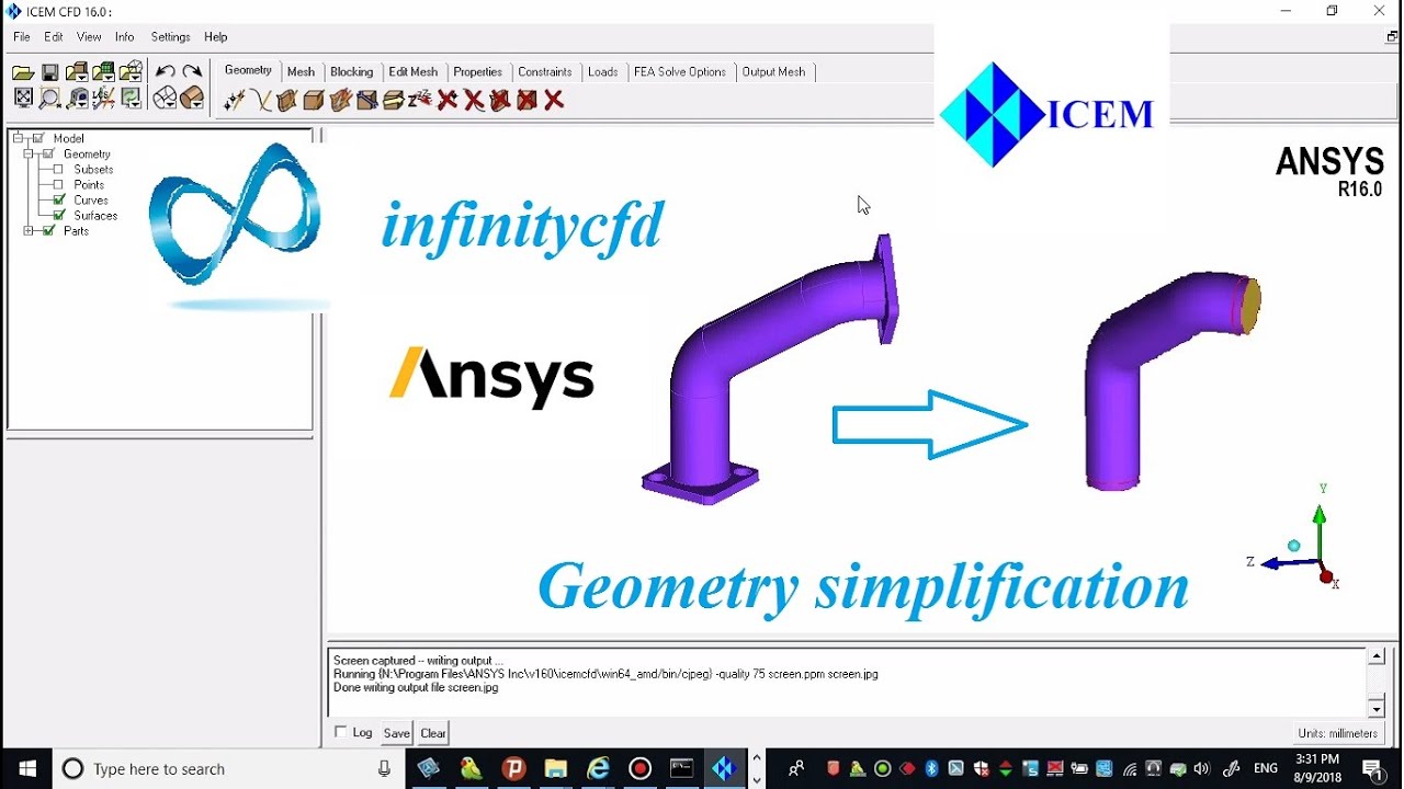 Clean up (simplification) of a complex geometry in Ansys ICEM CFD ...