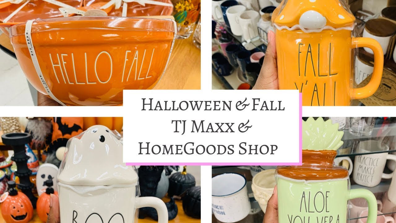 HALLOWEEN & FALL SHOP AT TJ MAXX & HOMEGOODS WITH RAE DUNN FINDS, MUGS ...