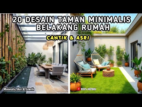 20 DESAIN TAMAN MINIMALIS BELAKANG RUMAH YANG CANTIK & ASRI