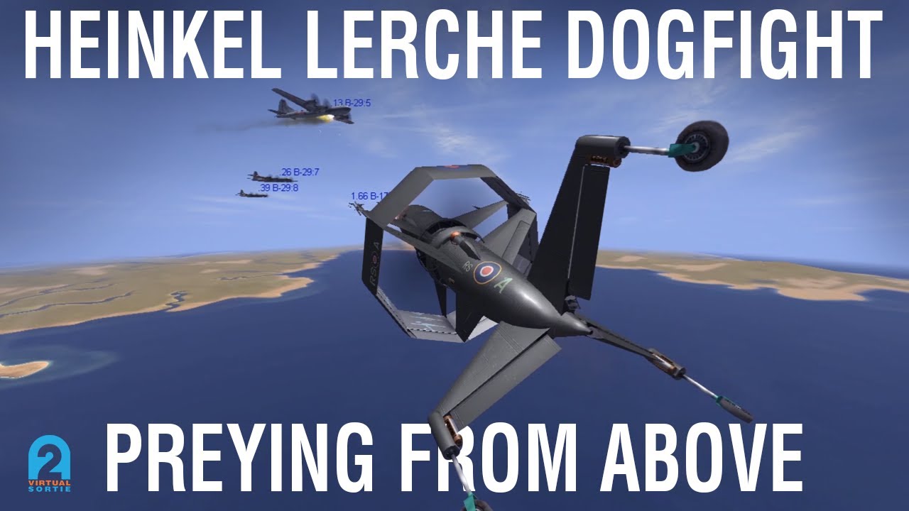 IL 2 Sturmovik 1946 || German VTOL Aircraft Heinkel Lerche preying on ...