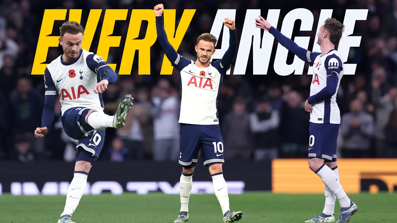 Maddison Magic! Every angle of stunning free kick | Tottenham Hotspur 4 ...