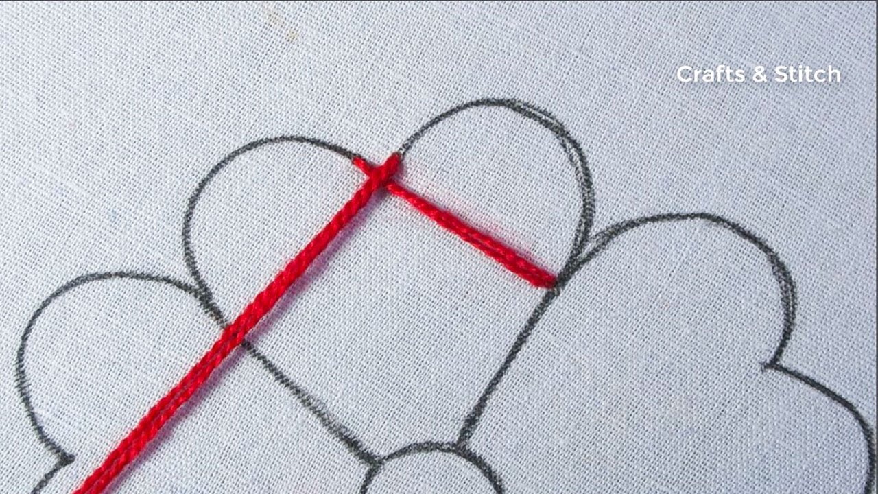 Easy hand embroidery colorful flower amazing design with super easy ...