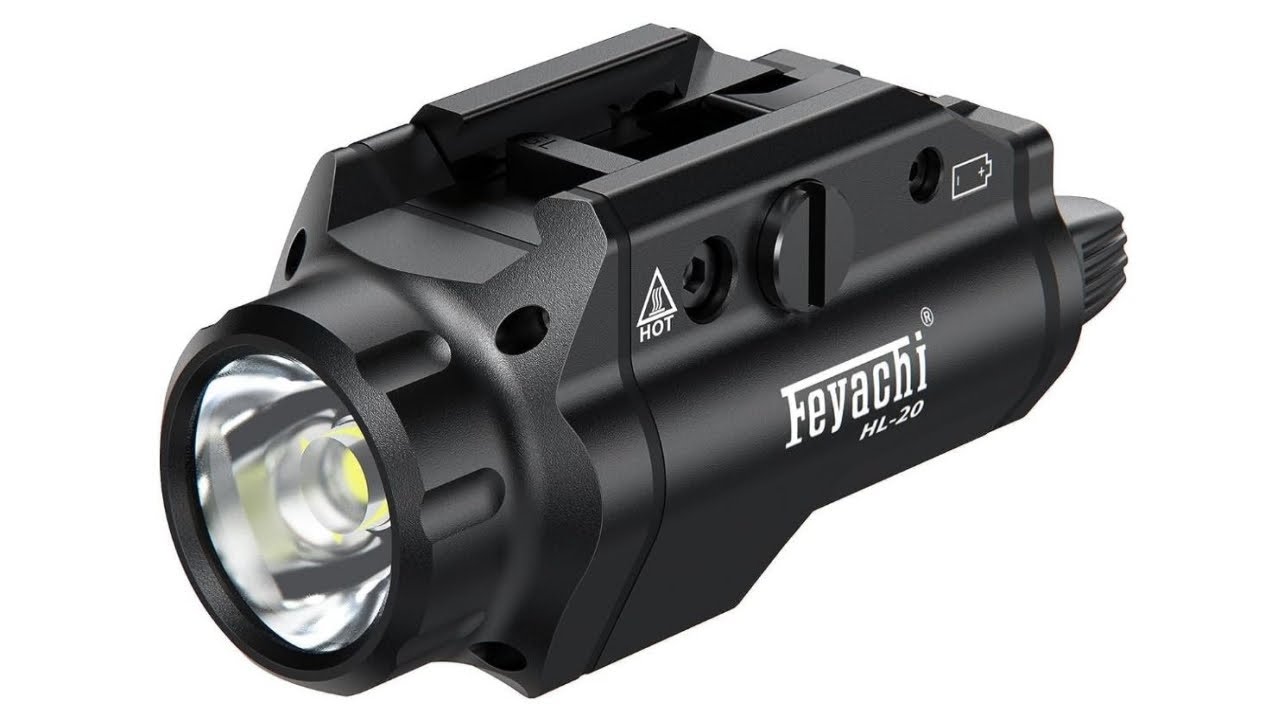 Feyachi 1500 Lumen Tactical LED Flashlight - Rechargeable Weapon Light ...