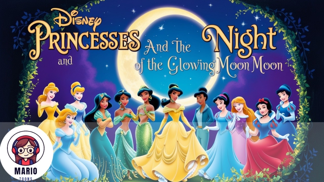 "Disney Princesses and the Night of the Glowing Moon" |English cartoon ...