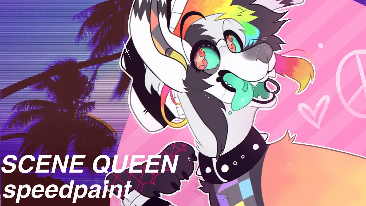 SCENE QUEEN! | furry speedpaint - YouTube
