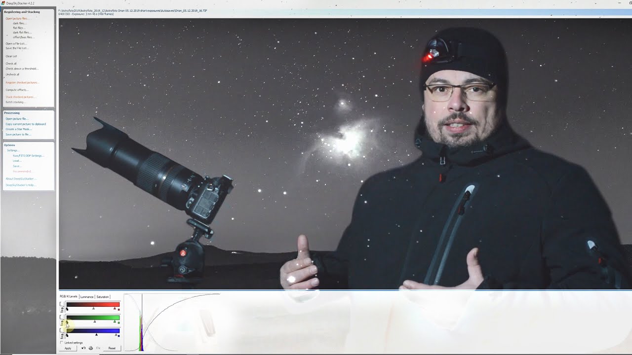 Orion Nebula without a Star Tracker | Stacking and Editing in ...