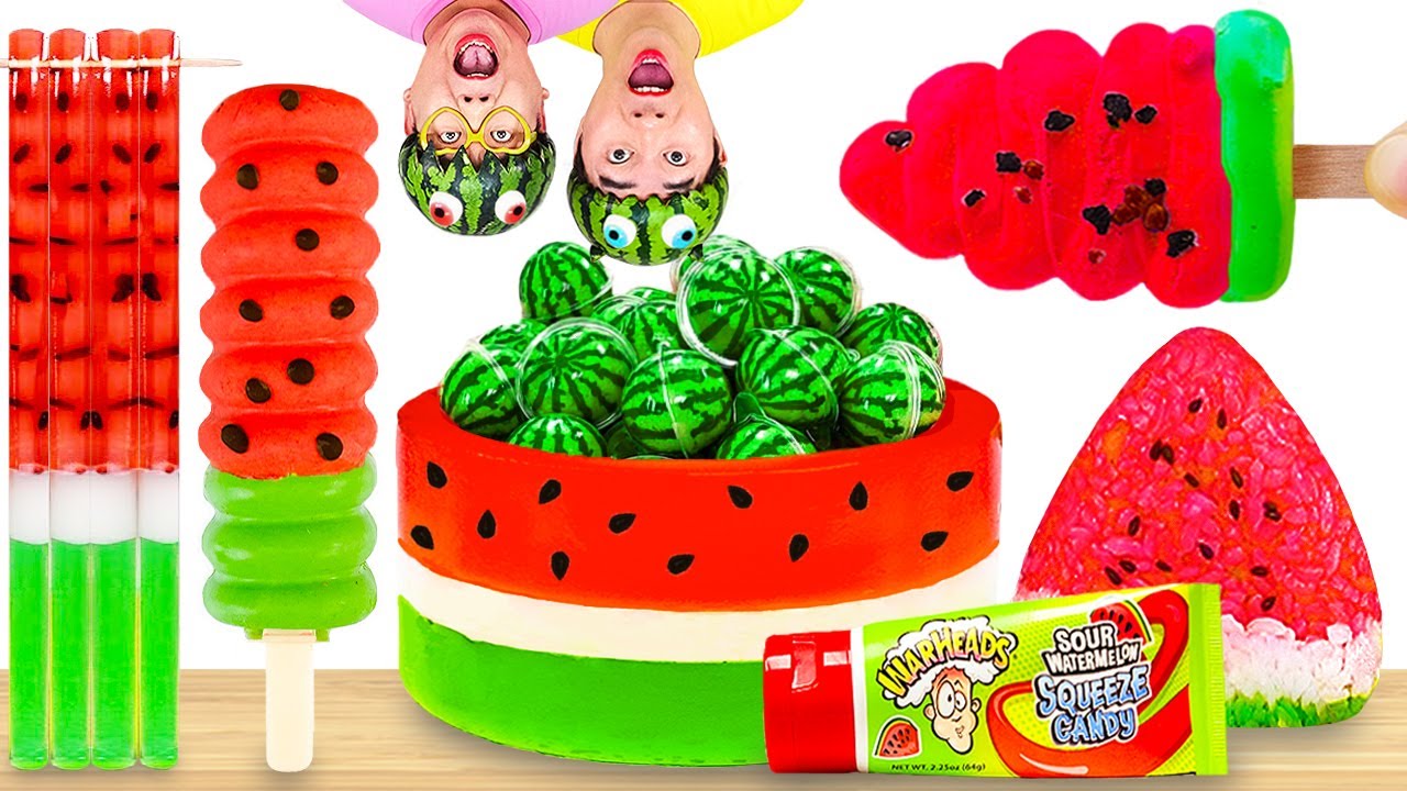 Mukbang Watermelon Tanghulu Ice Cream 수박 탕후루 아이스크림 디저트 먹방 DDUGI 뚜기 ...