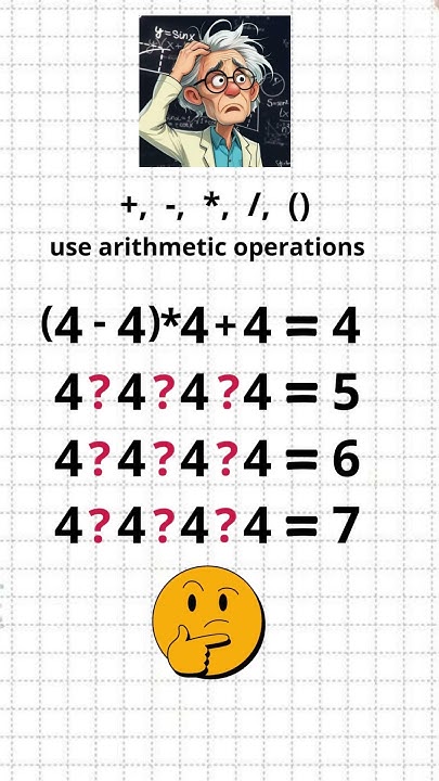 Create numbers from 4 to 7 using only 4 digits🤯 | Puzzle Challenge! #maths #mathsmagic # ...