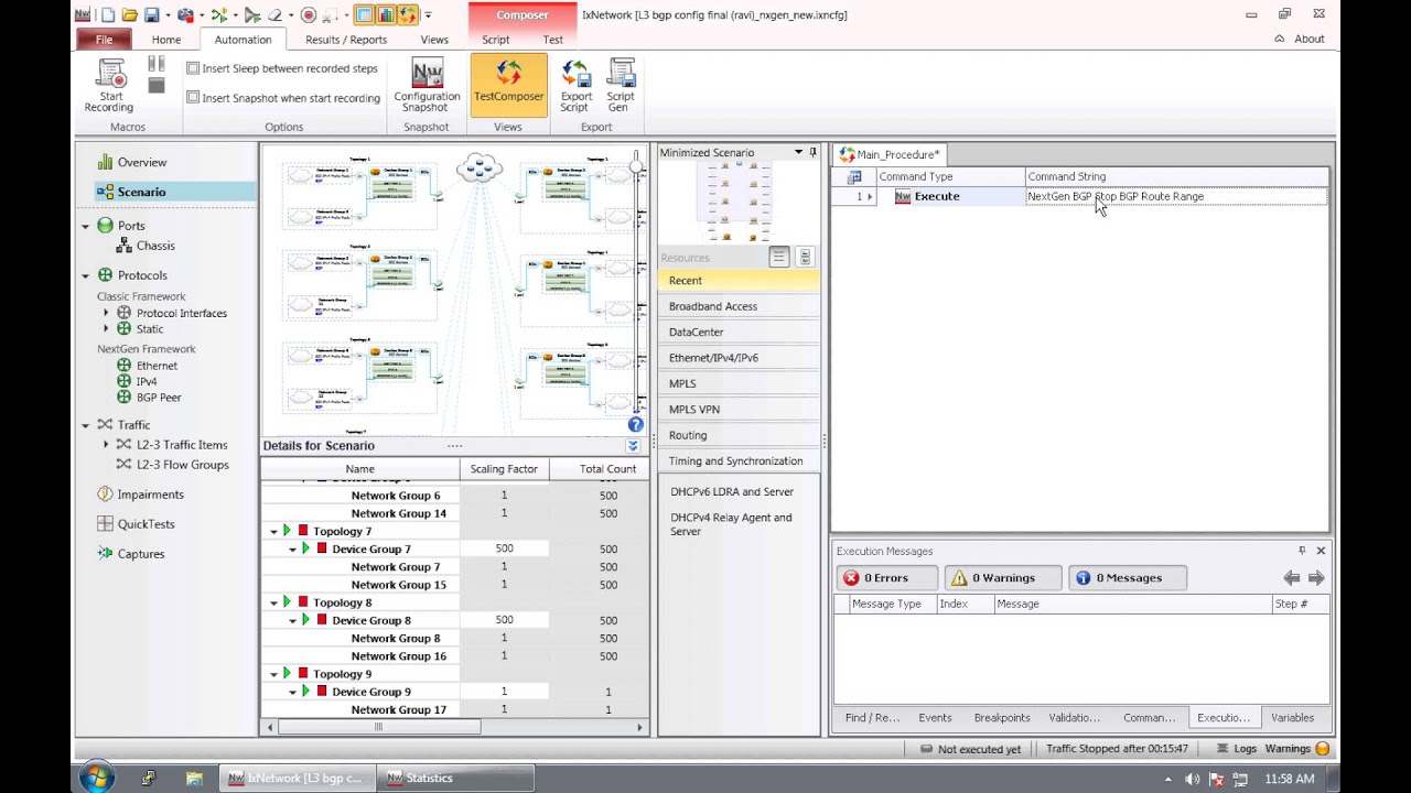 Writing a script on IXIA using the TestComposer GUI - YouTube