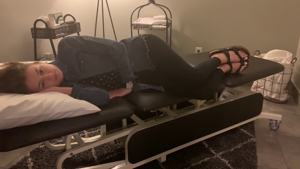 Sidelying lumbar sidebend mobilization - YouTube