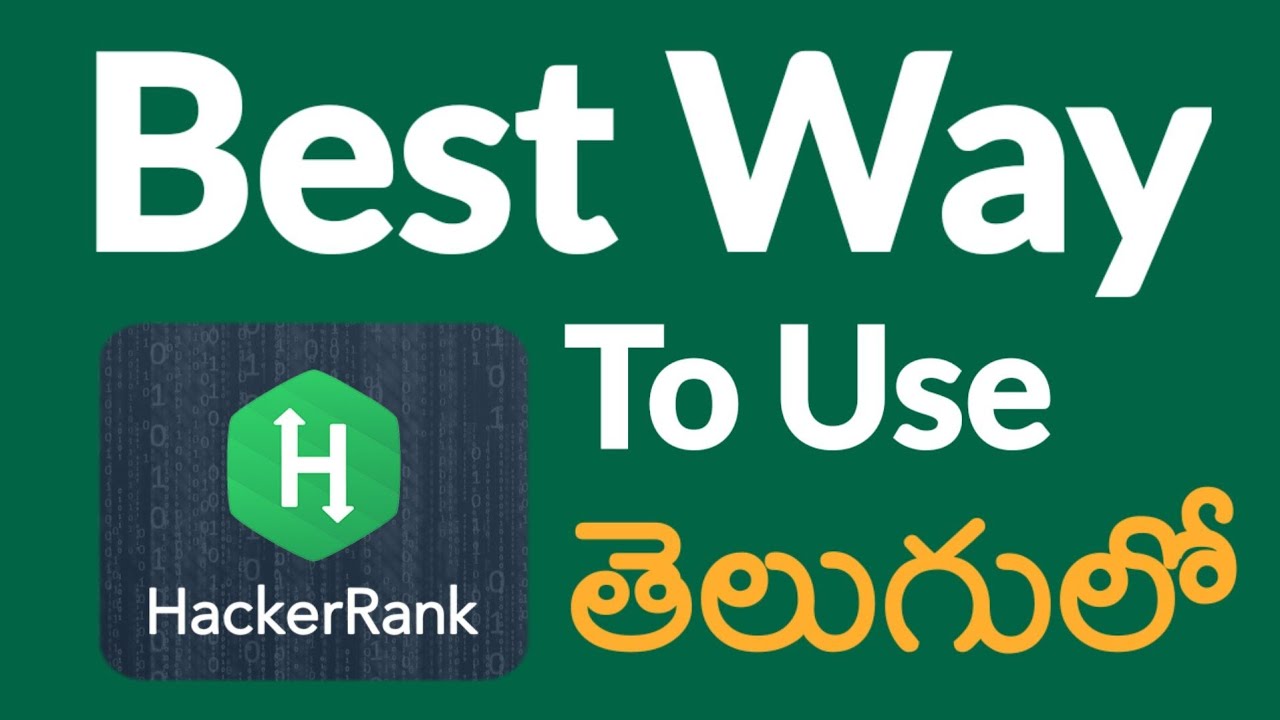 Best way to use Hackerrank in telugu | Hackerrank tips in telugu | Vamsi Bhavani - YouTube