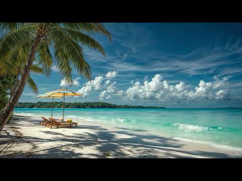 🌊 Relax on a Hidden Tropical Beach 🐦 Soothing Ocean Waves & Birdsong for Deep Focus & Peaceful Rest