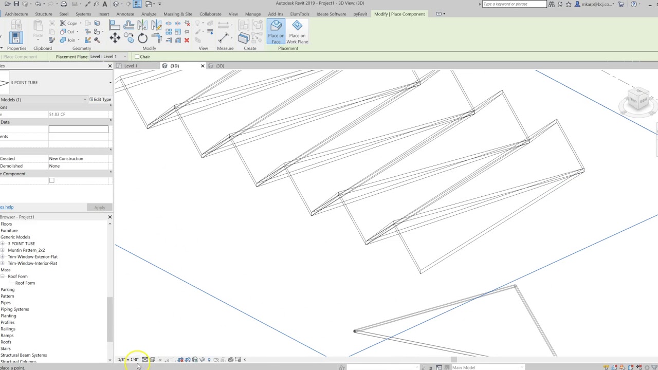 Making a spaceframe in revit - YouTube
