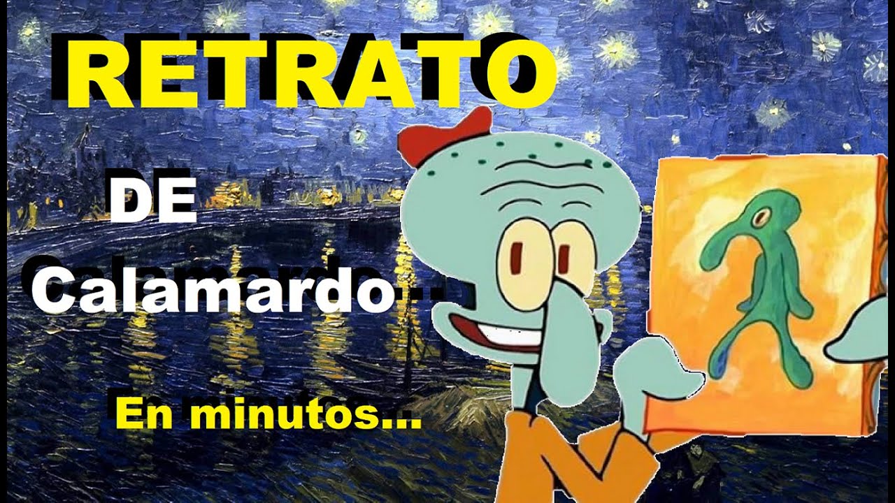 crea y Pinta famoso retrato de calamardo Fuente hermosura muy facil ...