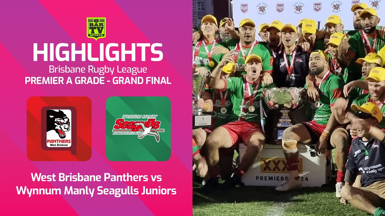 2024 BRL Grand Final Highlights - West Brisbane v Wynnum Manly - YouTube