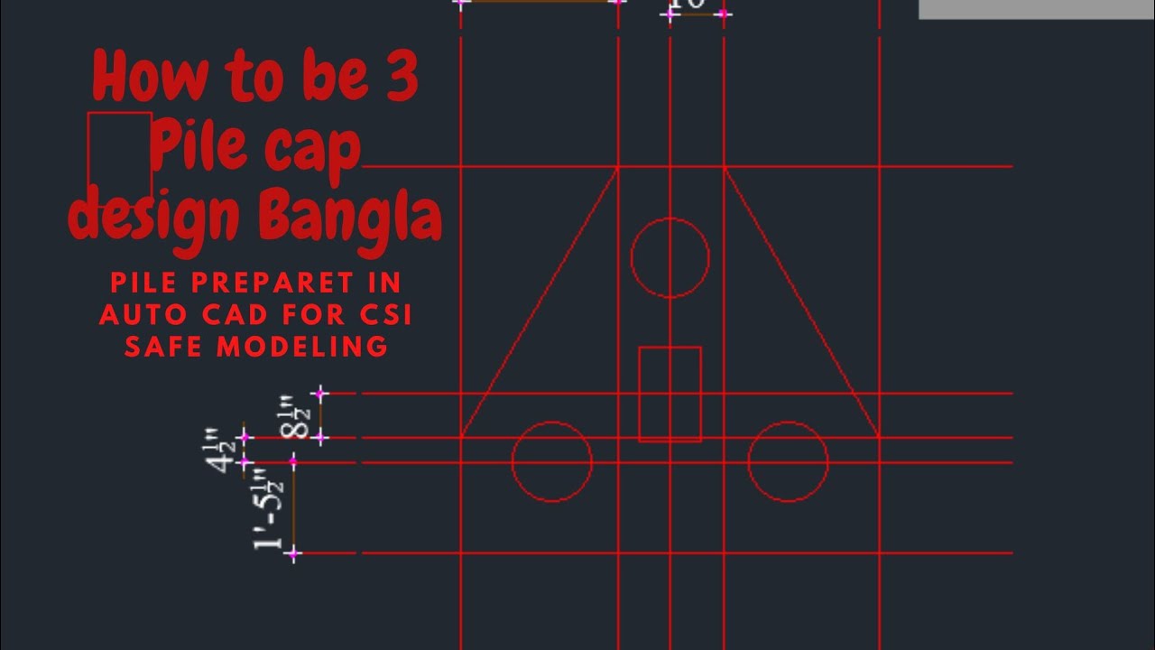 How to be pile cap design for 3 pile part-1 - YouTube