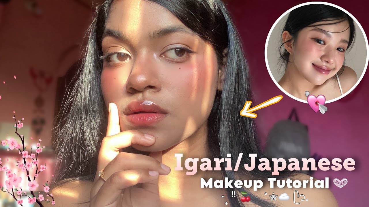 Igari Makeup Tutorial For Beginners | Japanese Makeup 🎀🦋(easy) - YouTube