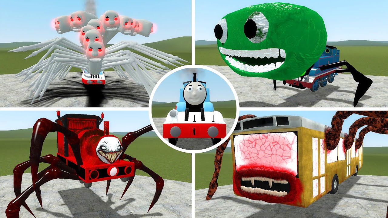 THOMAS COLORS MONSTER VS JUMBO JOSH THOMAS VS CHOO-CHOO CHARLES VS BUS ...