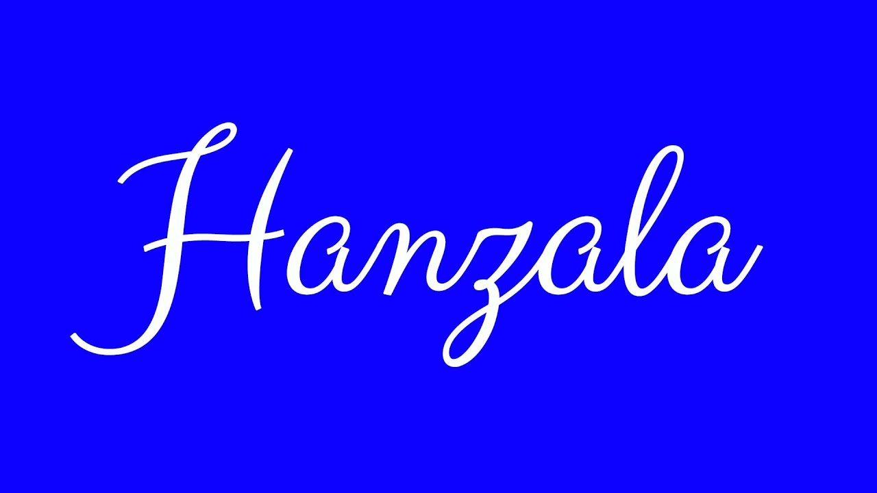Hanzala English Cursive Handwriting Tutorial - YouTube